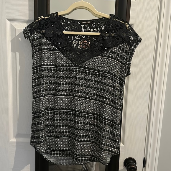 Express | Tops | Express Black And White Dress Shirt | Poshmark